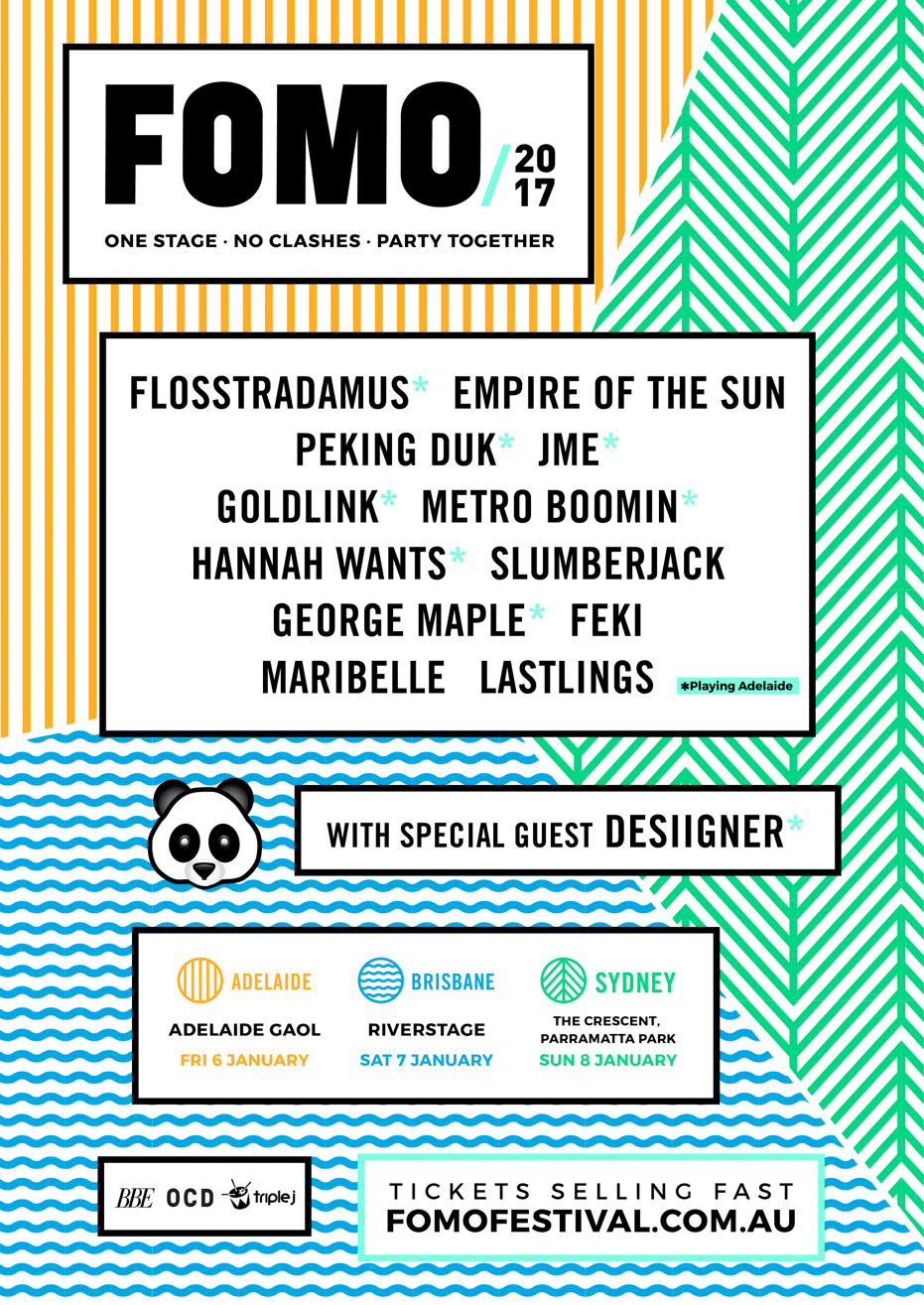 FOMO Festival Kicks Off This Weekend + Adelaide Set Times